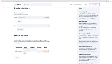 Token Box Ux When Defining Variants · Issue 565 · Bosonprotocolinterface · Github