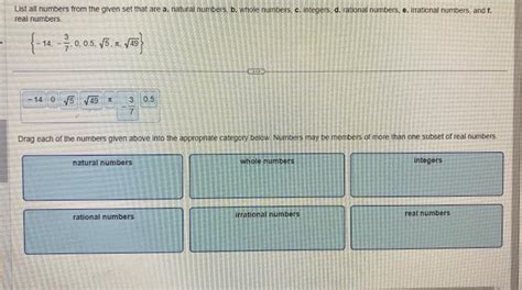 [solved] list all numbers from the given set that are a