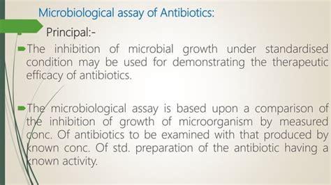 Microbiological Assay Principles And Methods Of Different Microbiological Assay Pptx