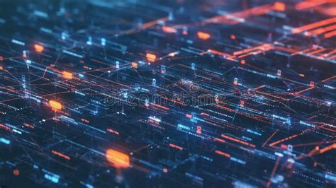 A Futuristic 3d Network Map Visualizes Data Connections Across Global