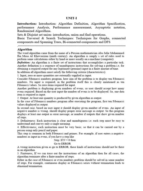 Daa Unit 1 Pdf Time Complexity Vertex Graph Theory