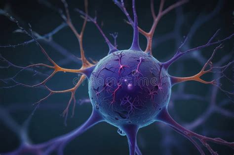Neuron Cell High Resolution Illustration Of Axon Dendrites And Cell