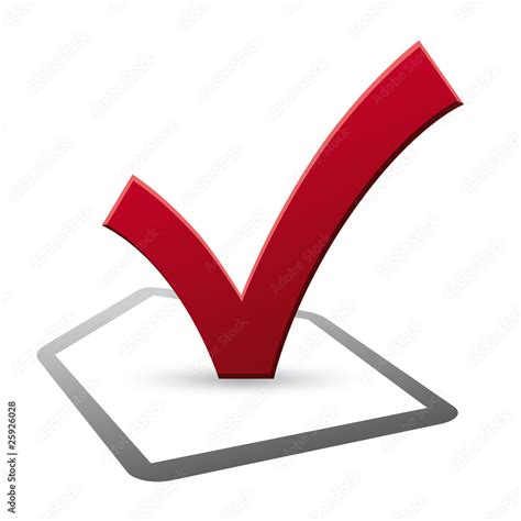 Symbole Validation Rouge Stock Illustration Adobe Stock