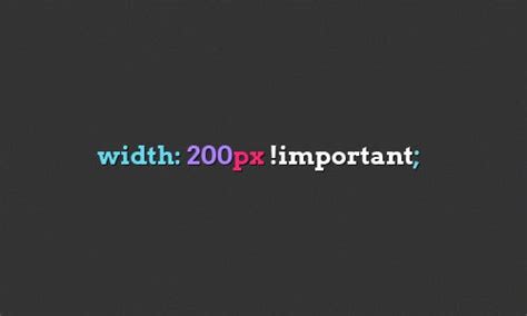 All About Important Css Rule Css Rules Were Made To Be Broken Or At