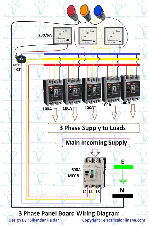 Single Phase Distribution Board Diagram 440 Single Phase Wir