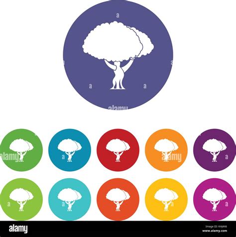 Tree Set Icons Stock Vector Image Art Alamy