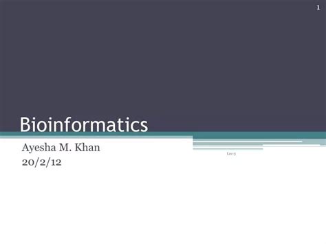 PPT Bioinformatics PowerPoint Presentation Free Download ID