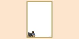 Simple Blank Computer Page Border Page Borders Twinkl