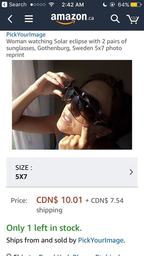 Tried To Buy Solar Eclipse Glasses On Amazon And Came Across This