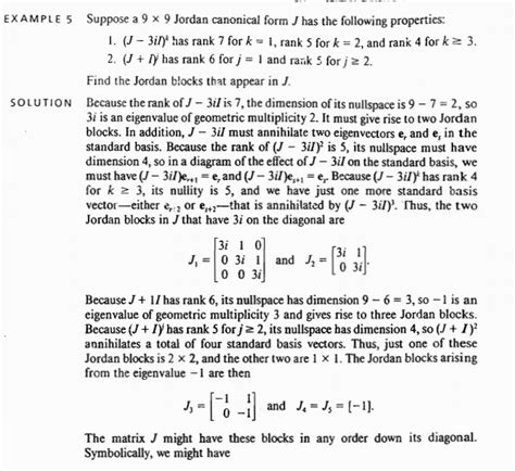 linear algebra how to find the size of a jordan block mathematics