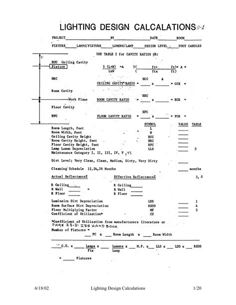 Office Lighting Design Calculations Design Talk