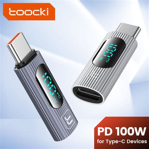 Toocki Type C Male Totype C Female Lightning To Type C Otg Digital Display Adapter Support Pd