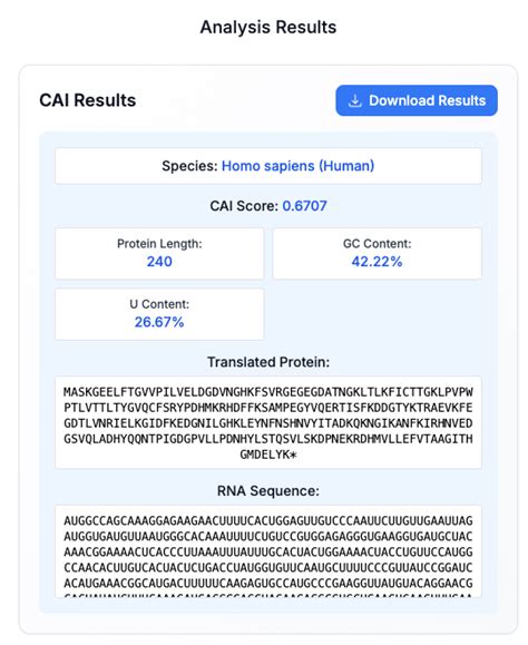 Mrnaapp 完整的mrna序列分析平台
