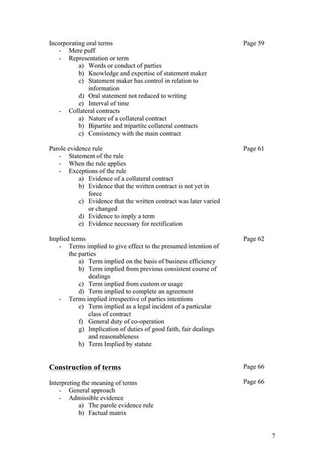 Complete Detailed Notes For Contracts I Laws4103 Contract Law Uwa Thinkswap