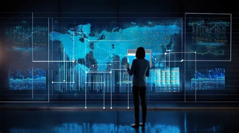 premium photo big data technology and data science illustration data flow concept analyzing