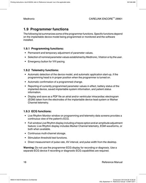 Medtronic 29901 29901 User Manual MAPS ID 501346 089