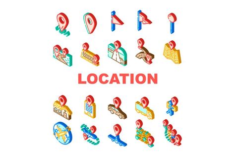 Location Pin Map Place Point Icons Set Vector