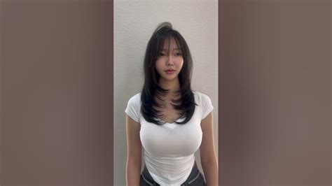 옆볼륨과 얼굴형에 맞는 층감으로 목선은 길어보이게 옆볼륨으로 얼굴은 짧고 작아보이게 레이어드컷레이어드펌c컬펌 초이진헤어예림 초이진헤어 쇼츠 Hairstyle