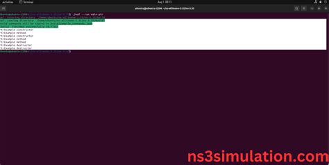 Executing The Example Ptr Program Ns3 Projects