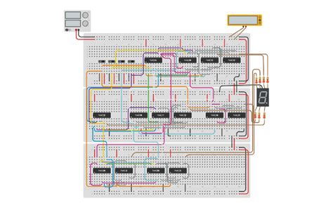 Circuit Design Decodificador Display 7 Seg Tinkercad