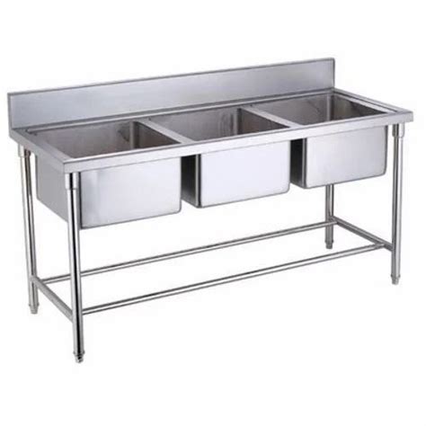 Stainless Steel Kitchen Triple Bowl Sink At ₹ 25000piece In Ahmedabad Id 19549859330