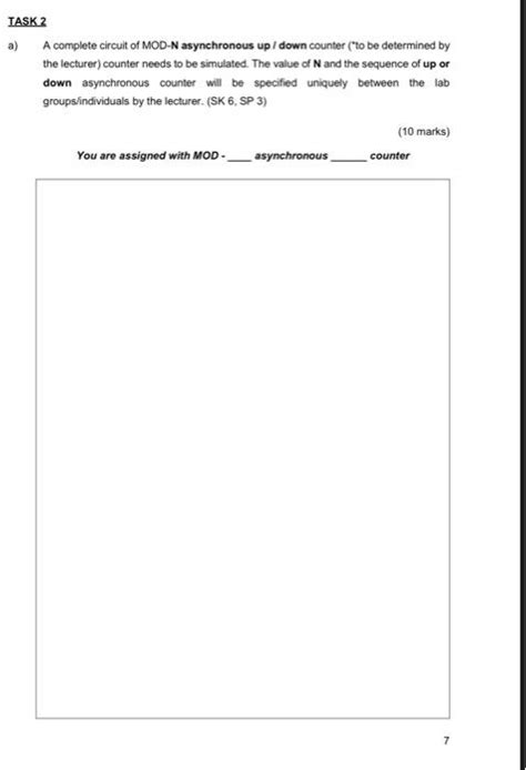 Solved Task A A Complete Circuit Of Mod N Asynchronous Up