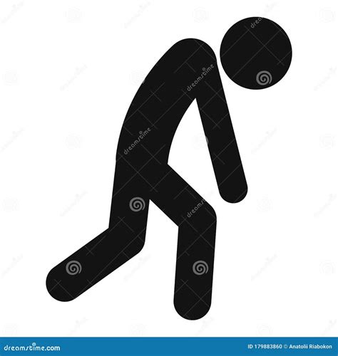 Depression Man Icon Simple Style Stock Vector Illustration Of