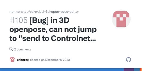Bug In 3D Openpose Can Not Jump To Send To Controlnet After Push