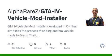 Github Alphararezgta Iv Vehicle Mod Installer Gta Iv Vehicle Mod Installer Developed In C