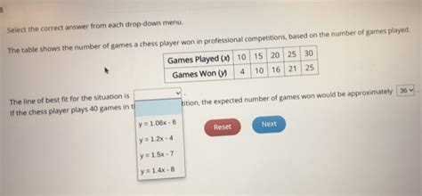 Solved Select The Correct Answer From Each Drop Down Menu The Table