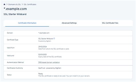 Management Of Ssl Certificates In The Ionos Ionos Help