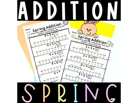 Spring Addition And Subtraction To 20 Practise Worksheets With Number Line Ks1 Activities Year 1