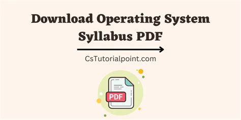 Operating System Syllabus Pdf For All Students