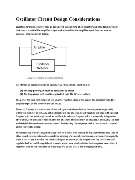 Oscillation Circut Design Considerations Pdf Electronic Oscillator Resonance