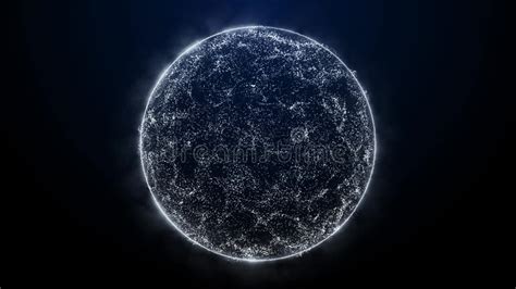 Circle Dynamic Particle Wavy Animated Motion Graphics Technology Background 4k Stock Footage