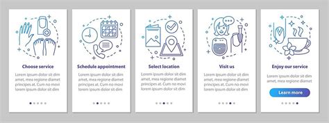 Linear Concepts Featured On Nail Salon Onboarding Mobile App Page