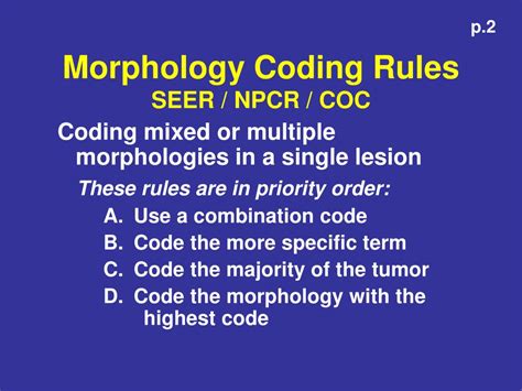 PPT Coding Complex Morphologies In ICD O 3 PowerPoint Presentation Free Download ID 299826