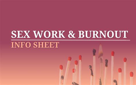 Sex Work And Burnout Respect Qld