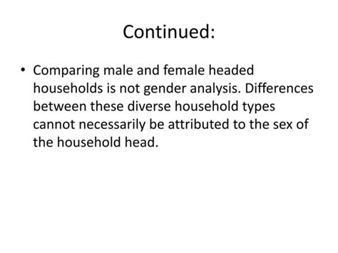 Gender Indicators And Sex Disaggregated Data Pptx