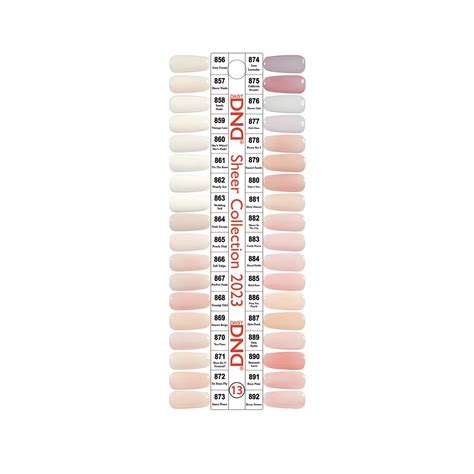 Dnd Duo Sheer Collection Set 36 Colors 856 892 Free Color Chart