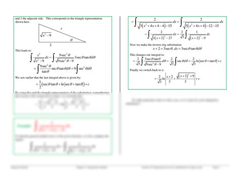 Solution Integration By Inverse Substitution Using Secant Studypool