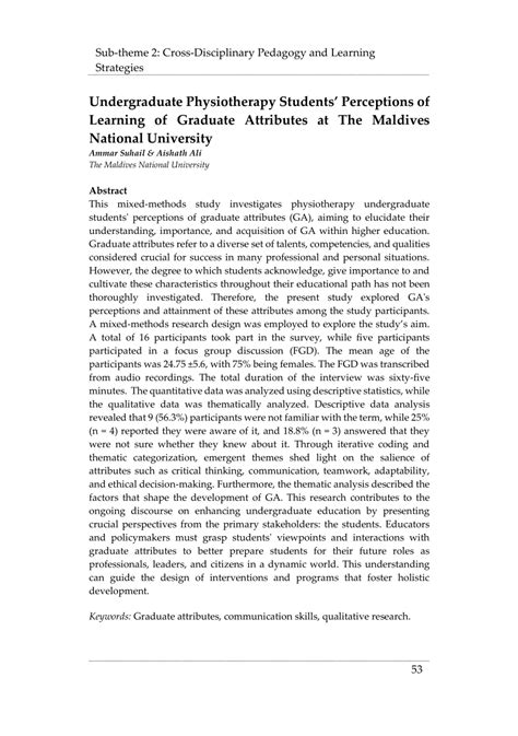 Pdf Sub Theme 2 Cross Disciplinary Pedagogy And Learning Strategies Undergraduate