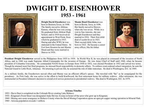 1953 1961 President Dwight D Eisenhower And First Lady Mamie Doud