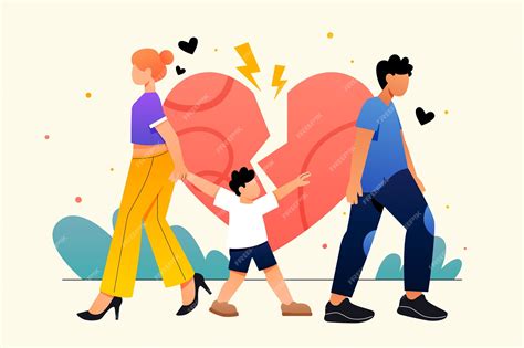 Premium Vector Gradient Divorce Illustration