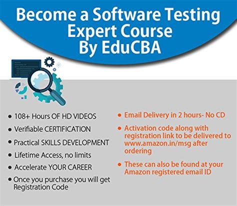Become A Software Testing Expert Course By Educba Email Delivery In 2 Hours No Cd Amazon