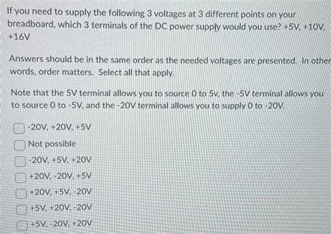 Solved If You Need To Supply The Following 3 Voltages At 3 Chegg Com