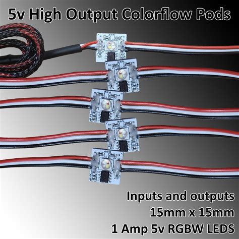 color flow high output pods 5v rgbw ntxglow