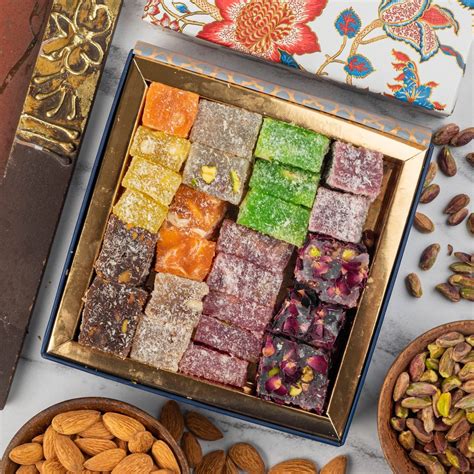 Assorted Turkish Delight Box Turkish Sweets Lokum Turkish Desserts Lokum Turkish तुर्की