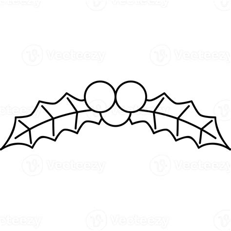 Christmas Mistle Toe Outline Icon 27173736 Png