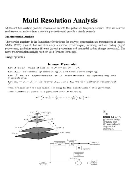 8multi Resolution Analysis In Digital Image Processing Multi